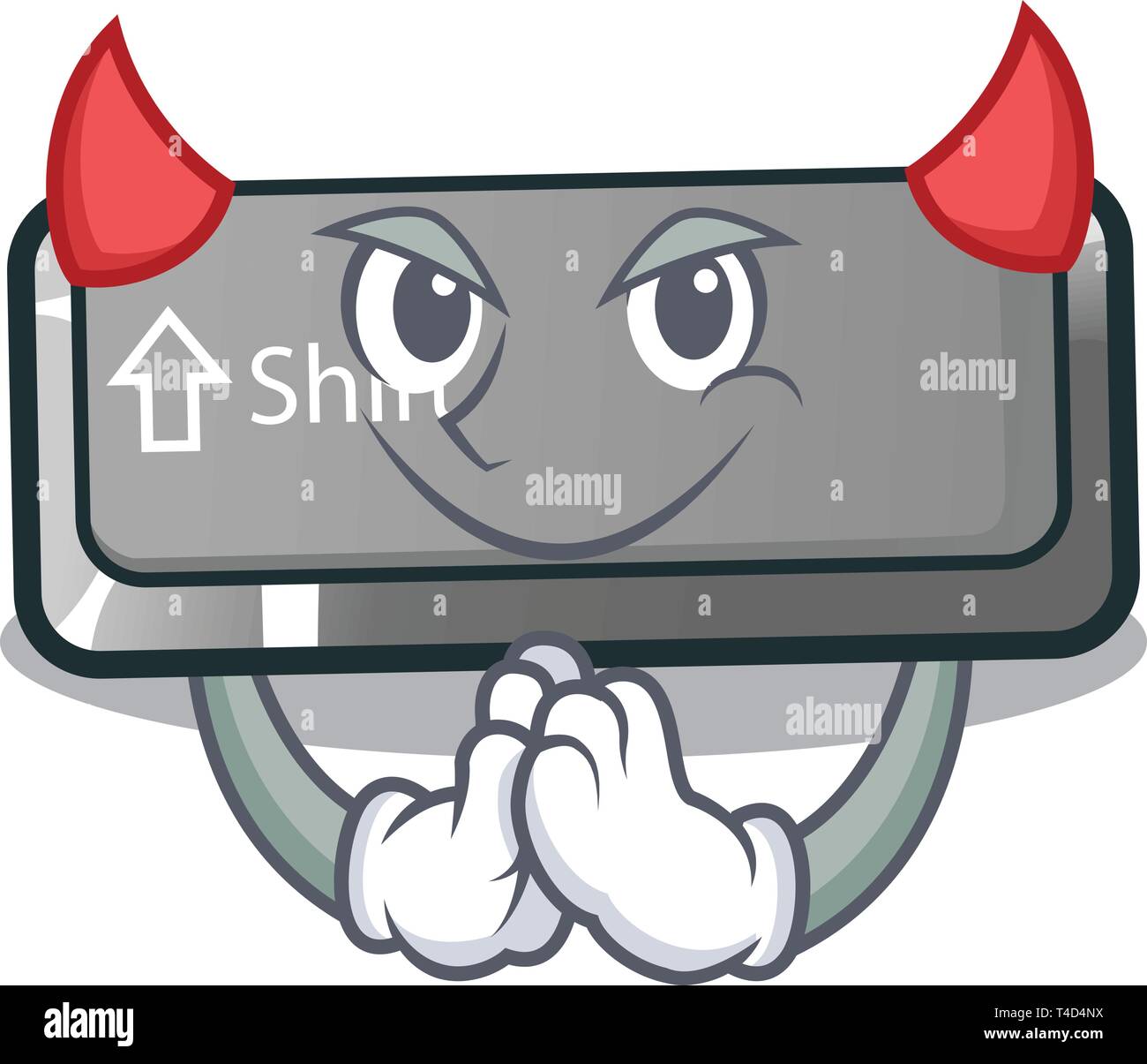 Devil button shift in the cartoon shape Stock Vector Image & Art - Alamy