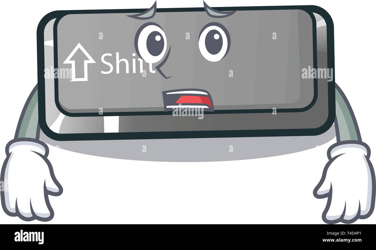 Afraid button shift in the cartoon shape Stock Vector Image & Art - Alamy