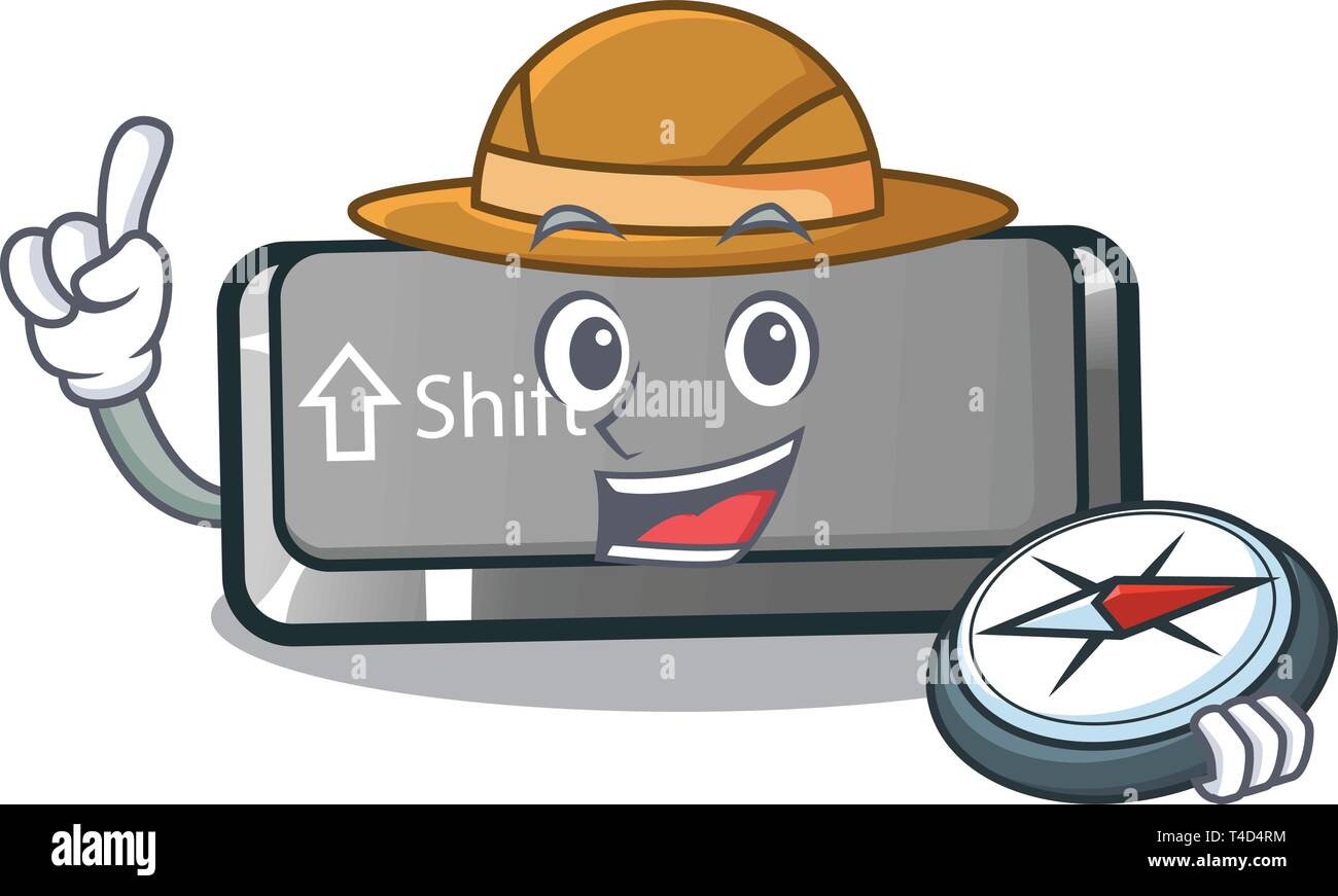 Explorer button shift in the cartoon shape Stock Vector Image & Art - Alamy