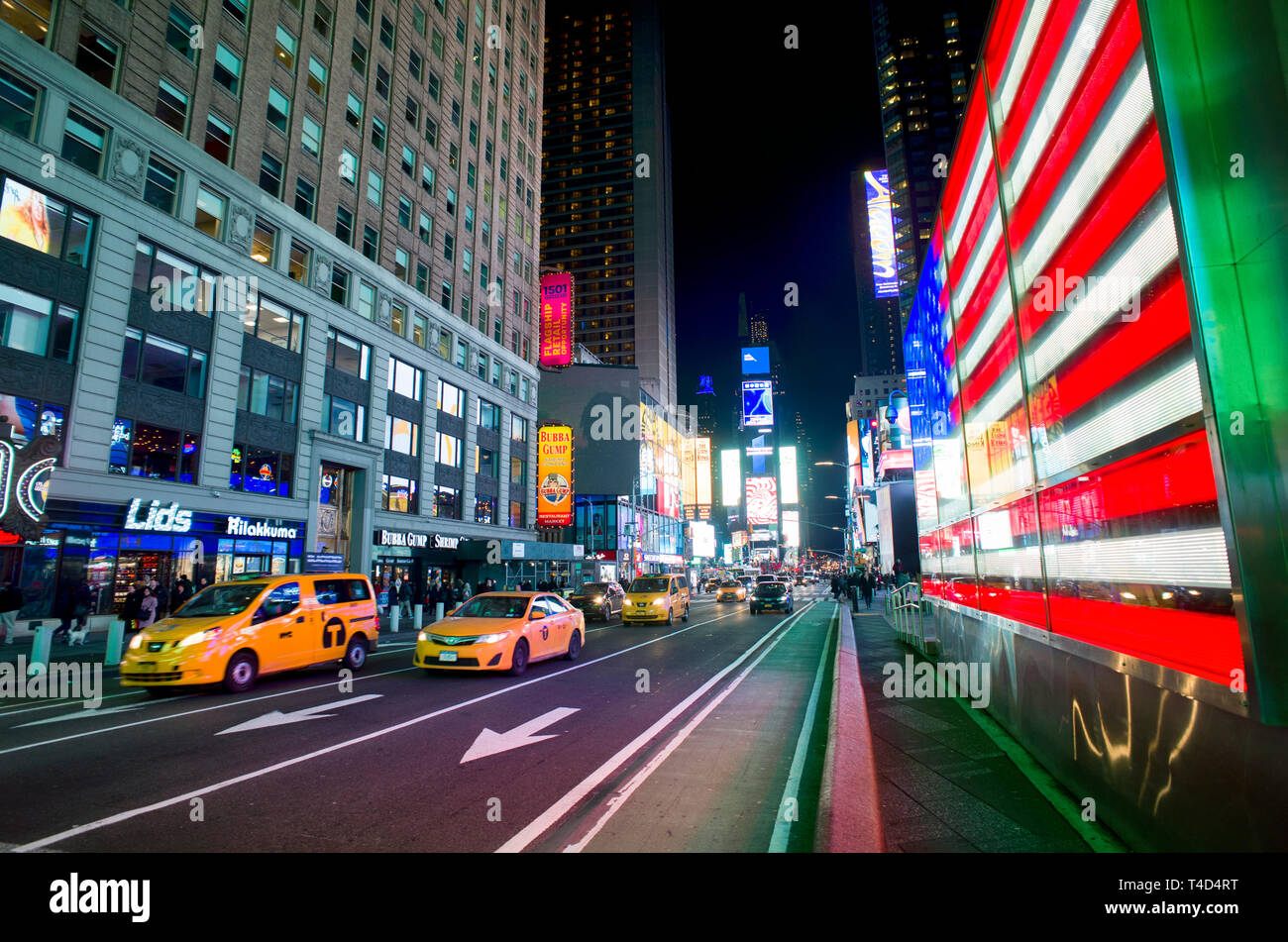 American flag at times square hi-res stock photography and images - Alamy