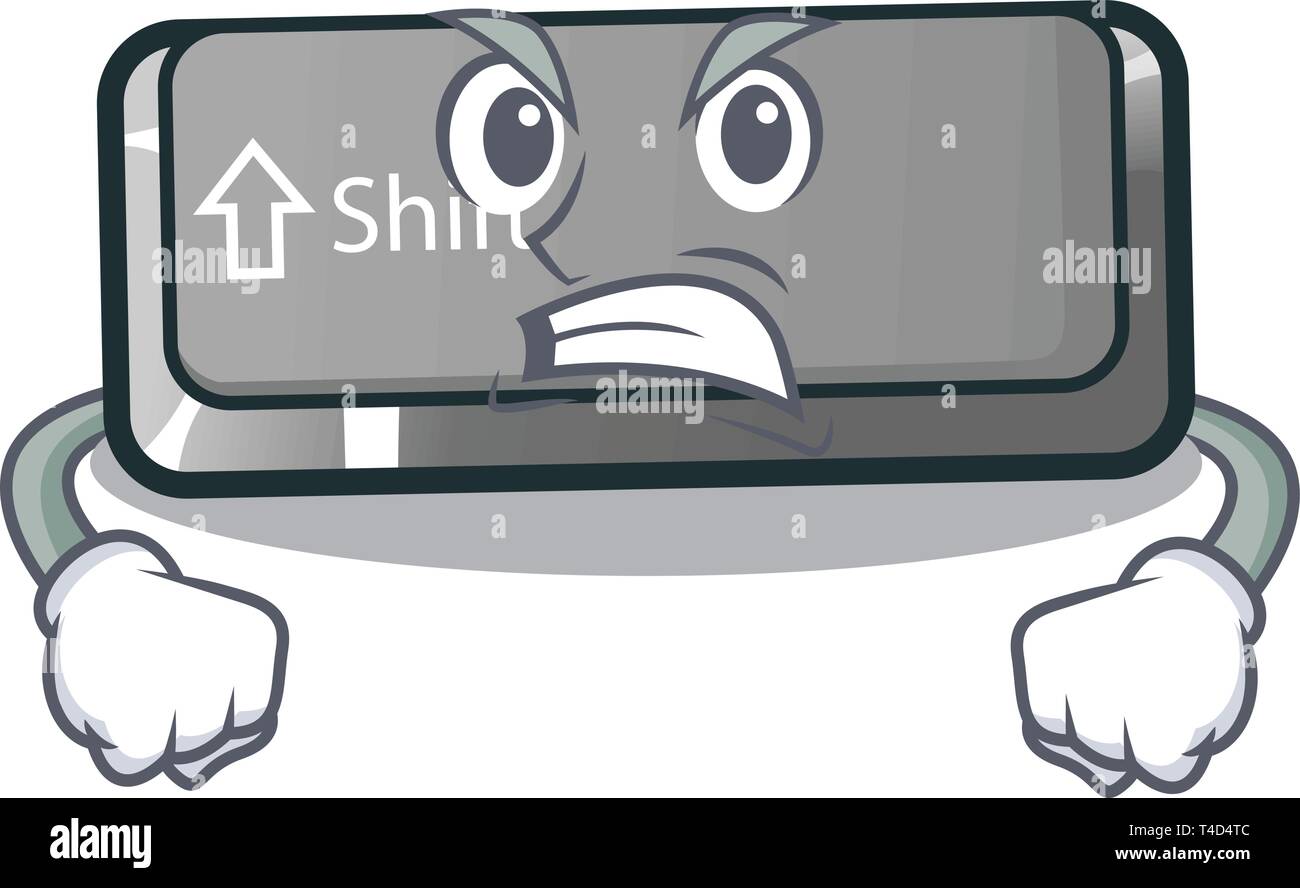 Angry button shift in the cartoon shape Stock Vector Image & Art - Alamy