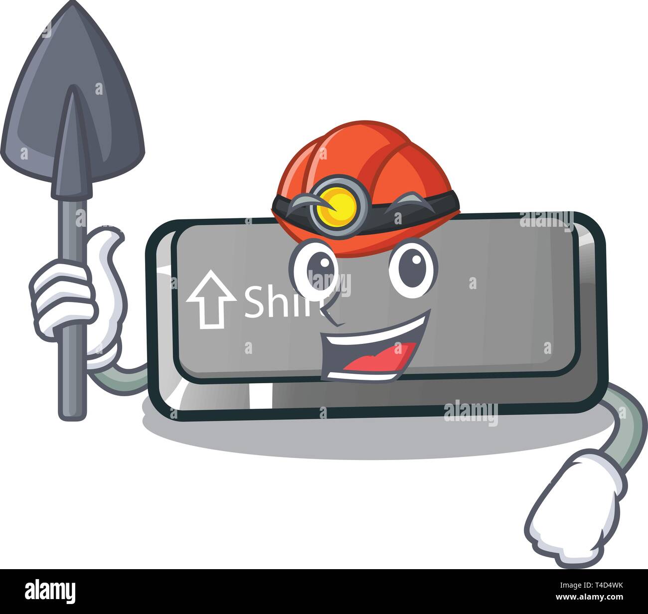 Miner button shift in the cartoon shape Stock Vector Image & Art - Alamy