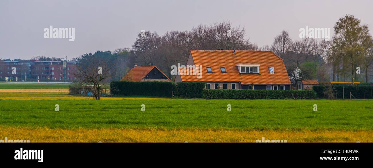 big farmers house at the countryside, typical dutch architecture Stock ...