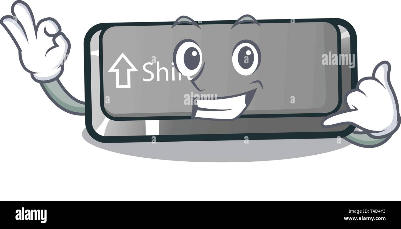 Call me shift button installed in cartoon game Stock Vector Image & Art ...