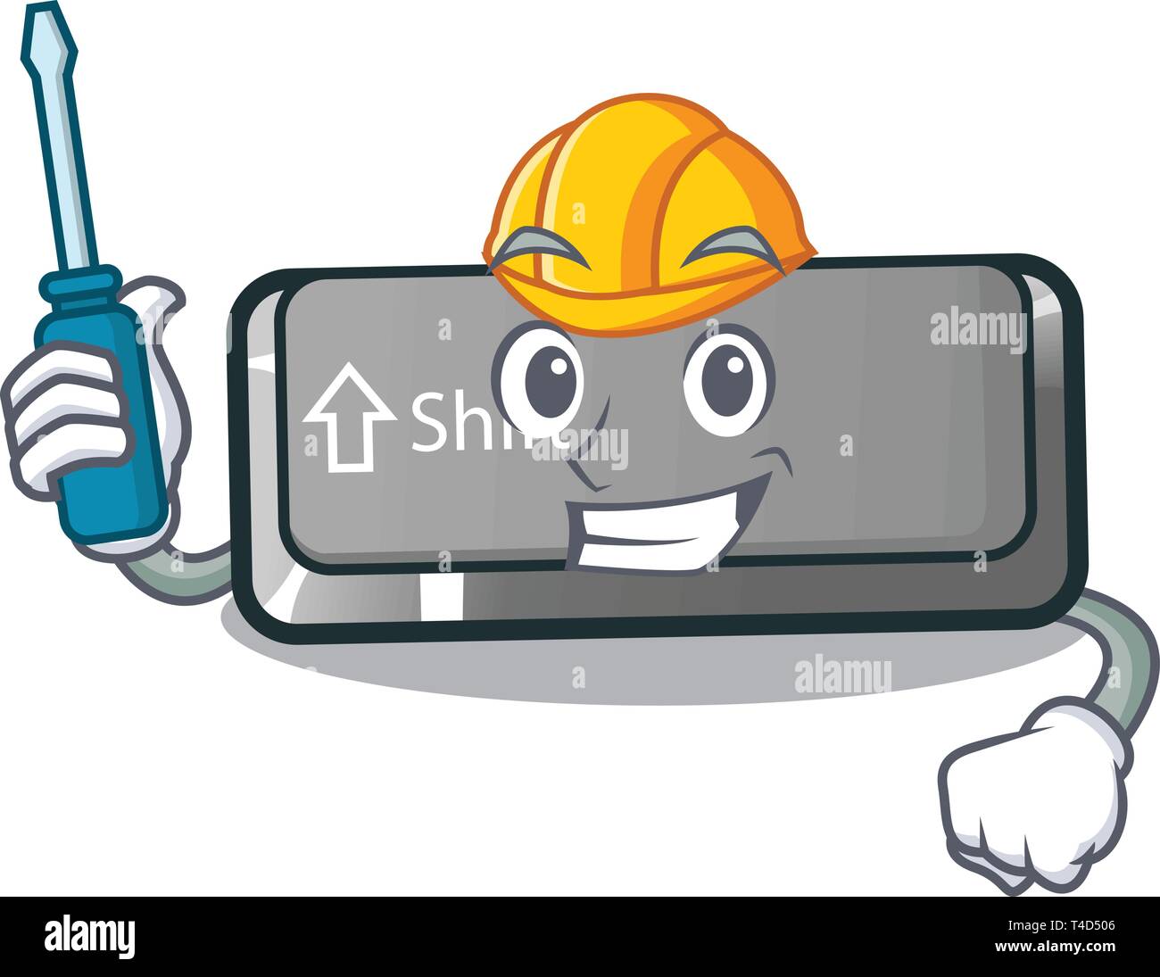 Automotive shift button installed in cartoon game Stock Vector Image ...