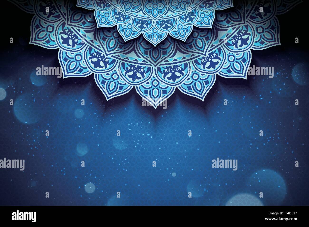 Blue bokeh flower Stock Vector Images - Alamy