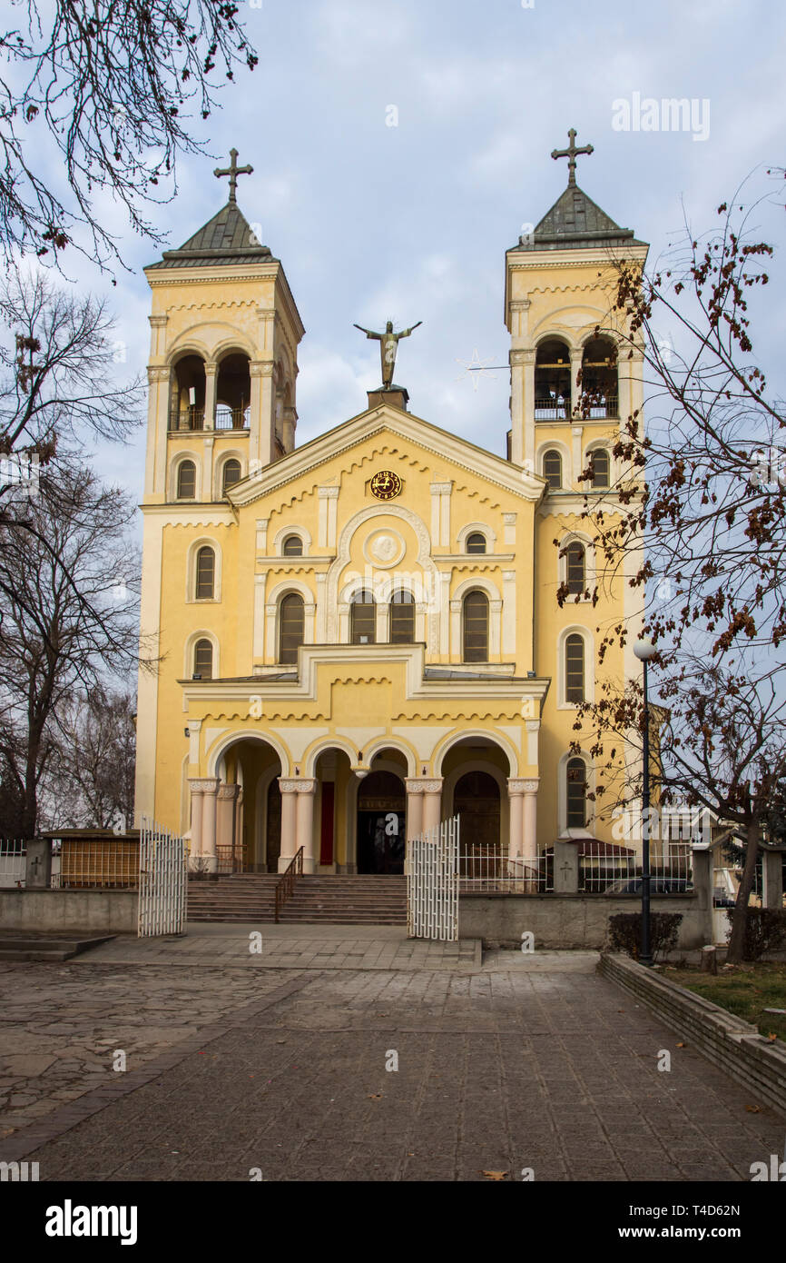 RAKOVSKI, BULGARIA - DECEMBER 25, 2013: Sunset view of The Roman ...