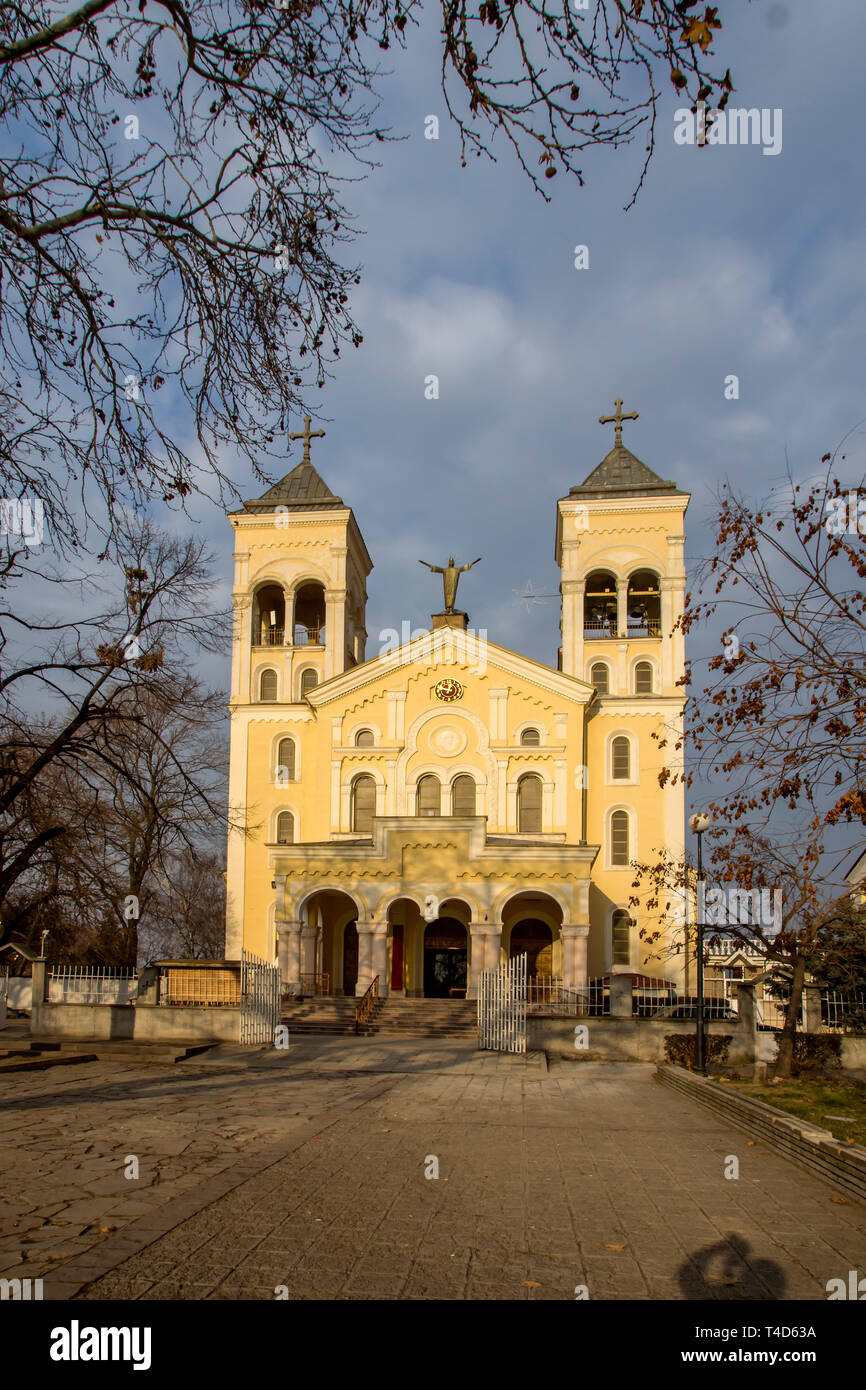 RAKOVSKI, BULGARIA - DECEMBER 25, 2013: Sunset view of The Roman ...