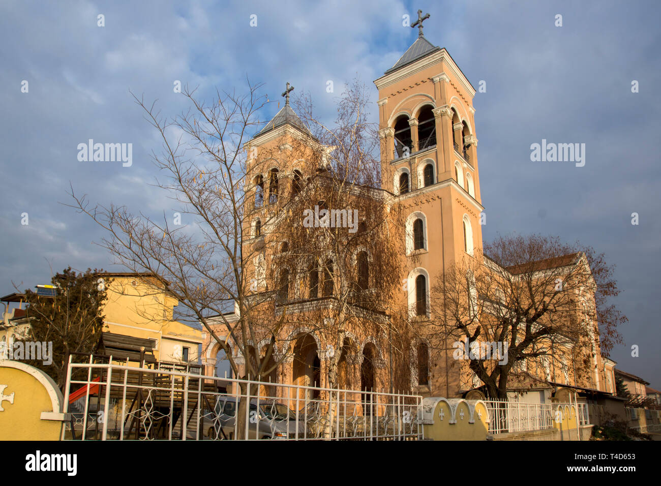 RAKOVSKI, BULGARIA - DECEMBER 25, 2013: Sunset view of The Roman ...