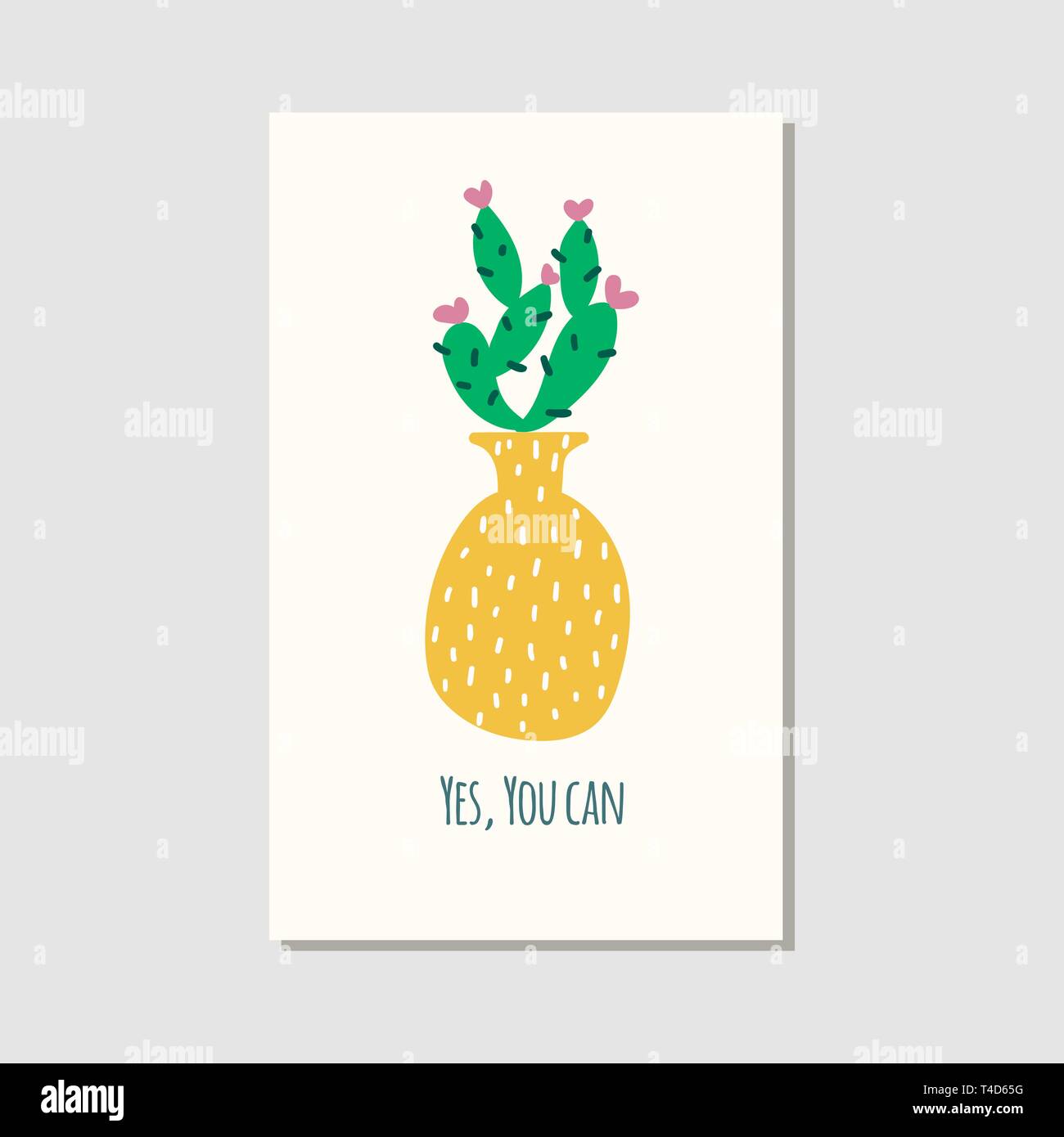 Yes can motivational text Stock Vector Images - Alamy