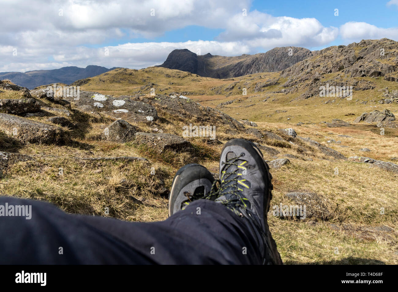 The Mountains of Harrison Stickle and Pavey Ark Viewed From the Slopes ...