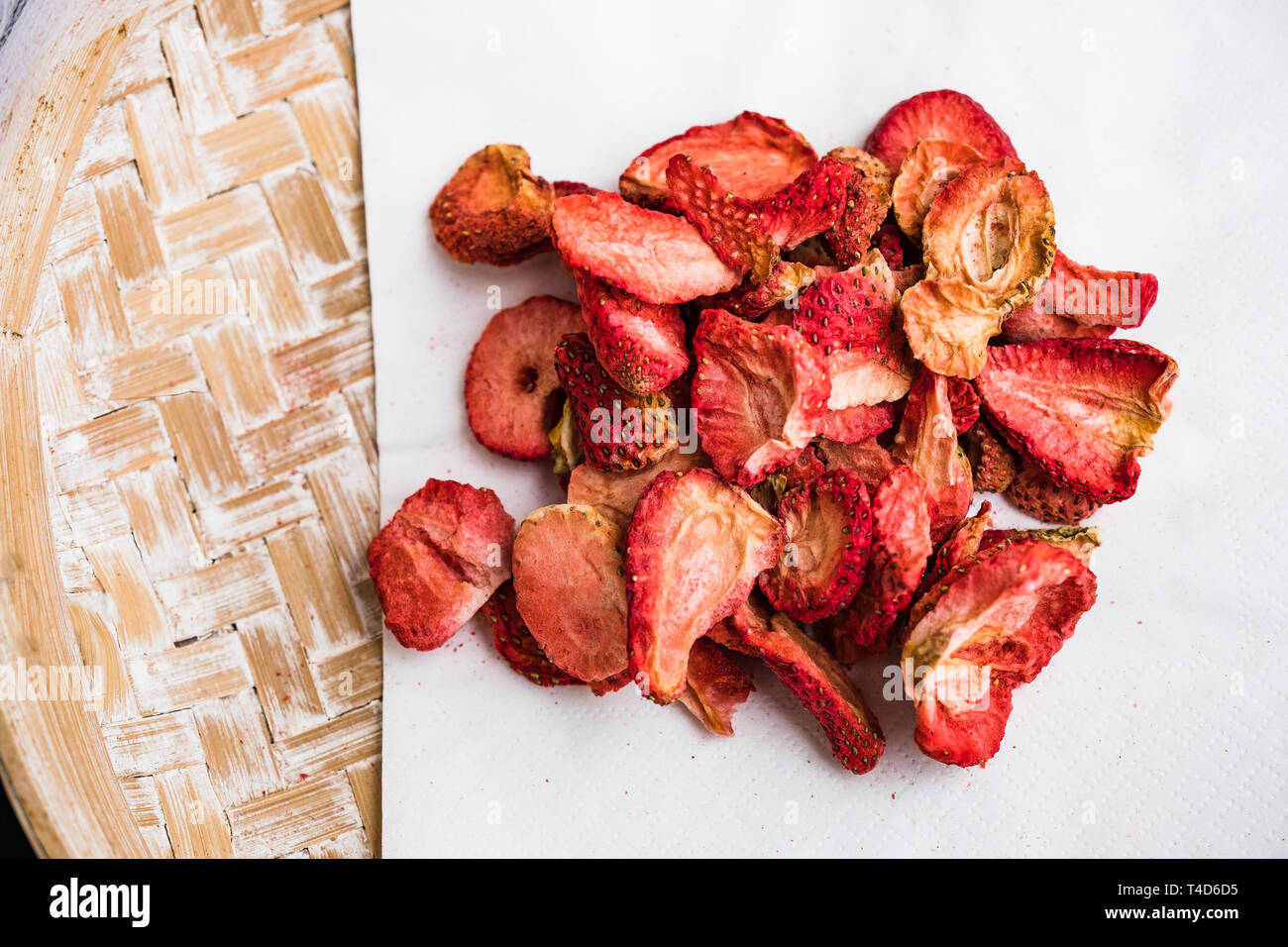 Organic dried strawberries at the Waddesdon Manor Artisan Market Stock ...