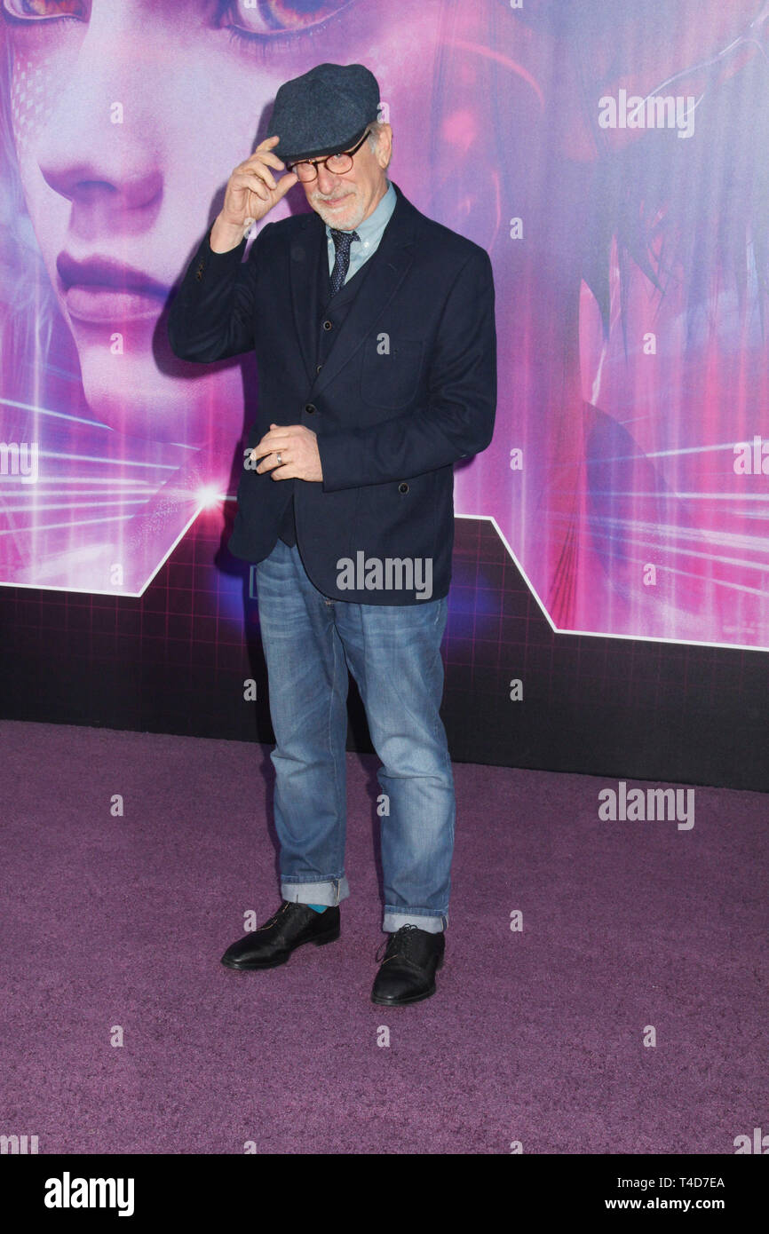 Hollywood, CA, USA. Steven Spielberg at "Ready Player One" Los Angeles ...