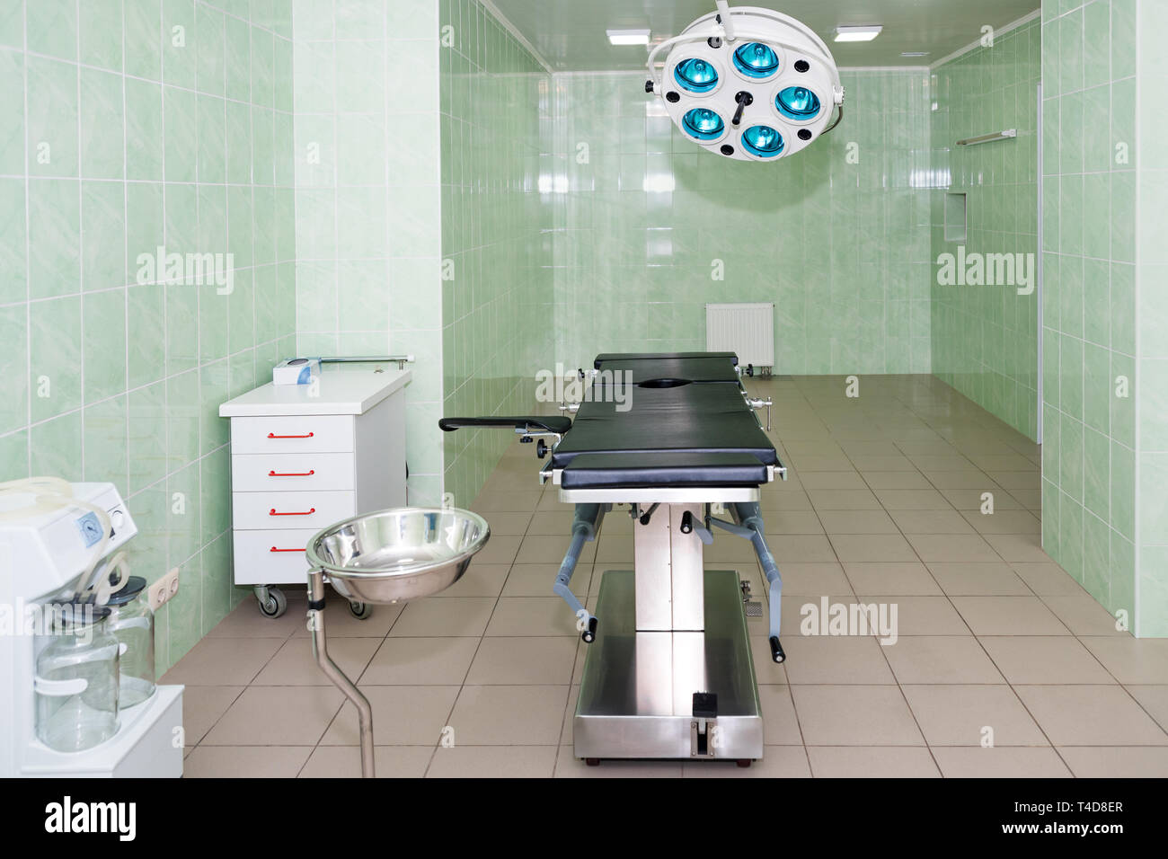 Equipment and medical devices in modern operating room. Surgical room ...