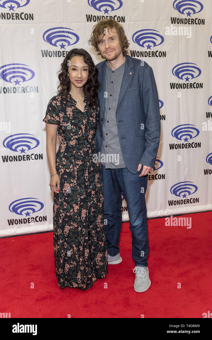 Anaheim, CA. USA . Maurissa Tancharoen, Jed Whedon at WonderCon 2018 ...