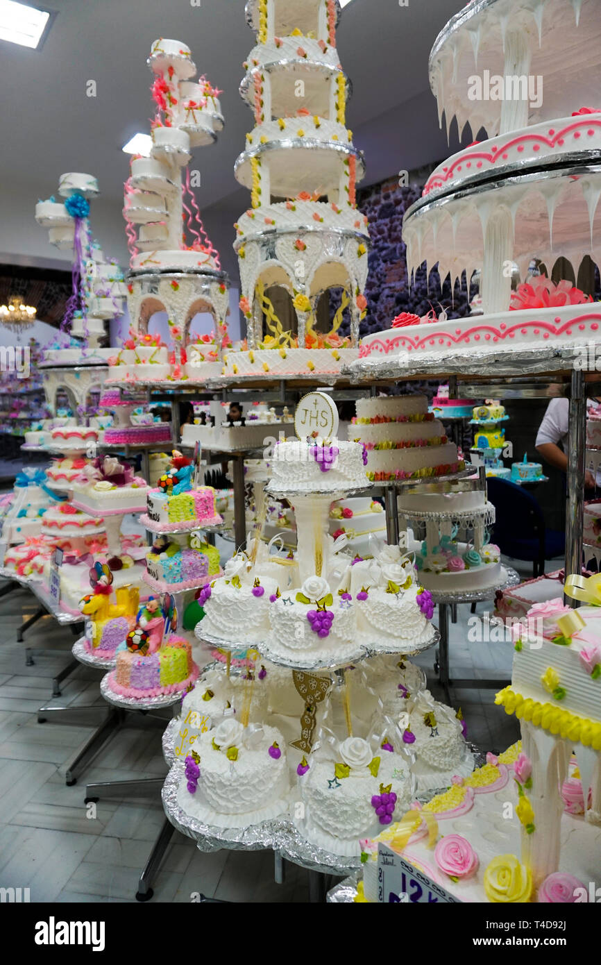 Party cakes at Pasteleria Ideal Bakery in Mexico City, Mexico Stock ...
