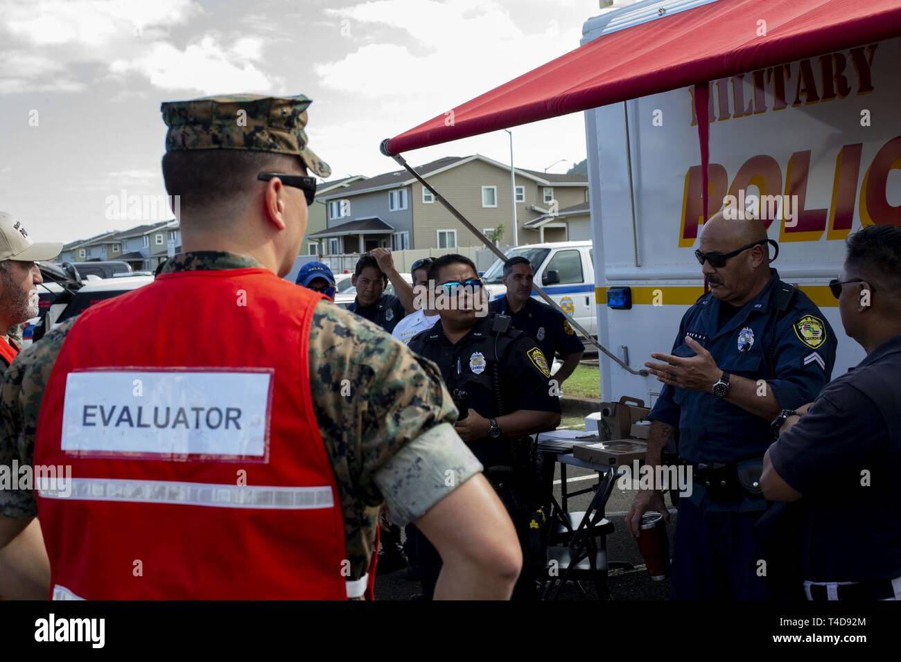 U.S. Marine Corps police officers with the Provost Marshal's office ...