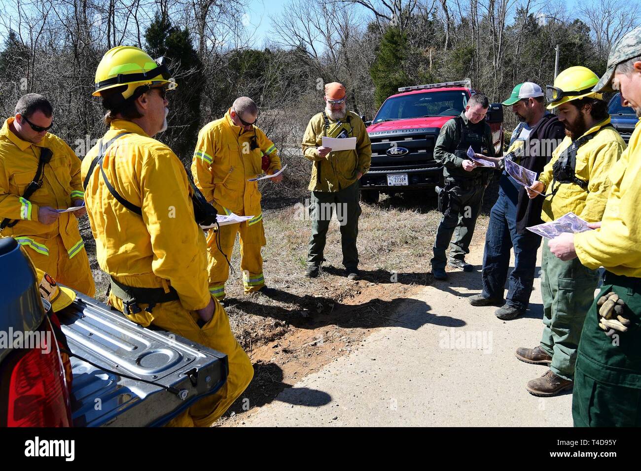 Members of the Fort Knox Fire Department, Natural Resources Branch and ...