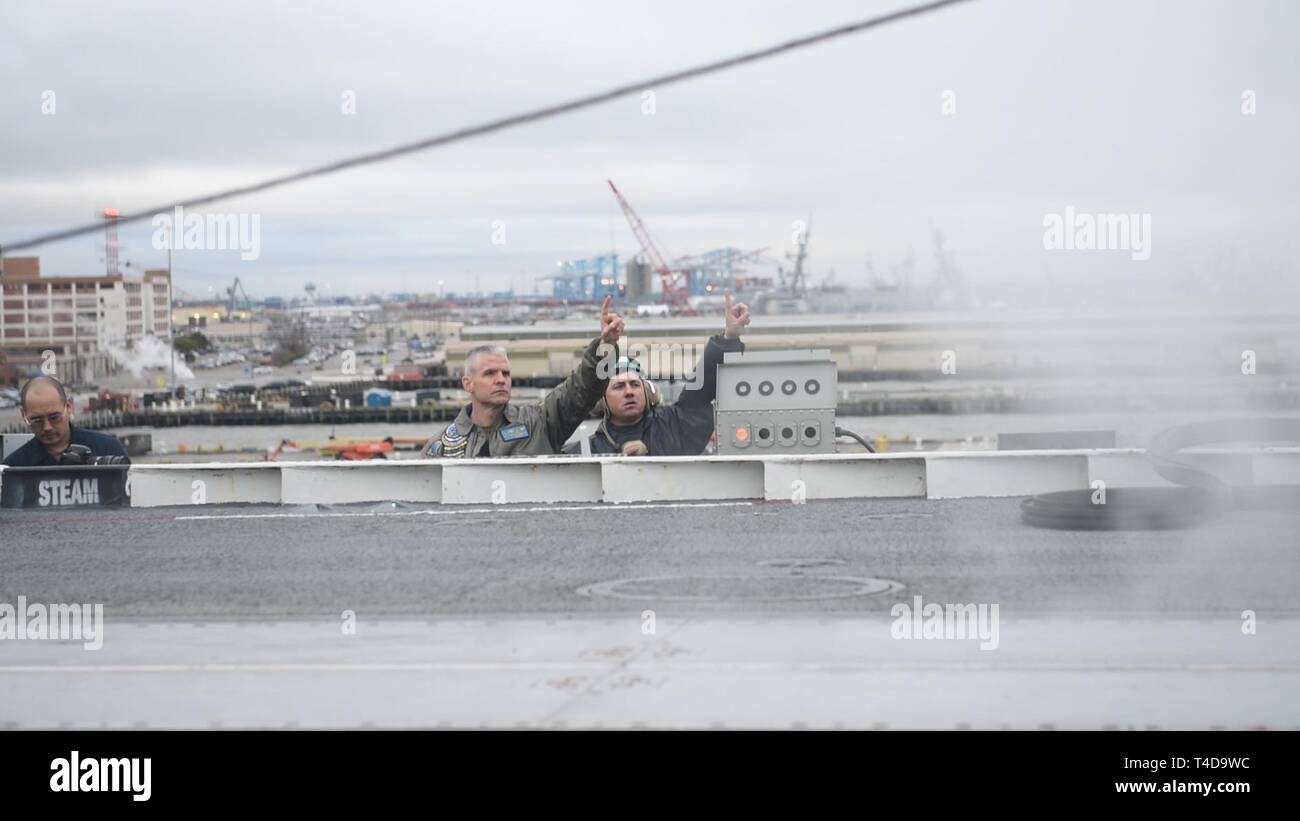 Va. (March 21, 2019) Capt. Kyle Higgins, Commanding Officer of USS ...