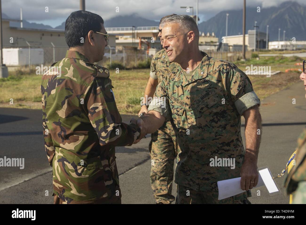 U.S. Marine Corps Lt. Col. Michael Sutherland, executive officer ...