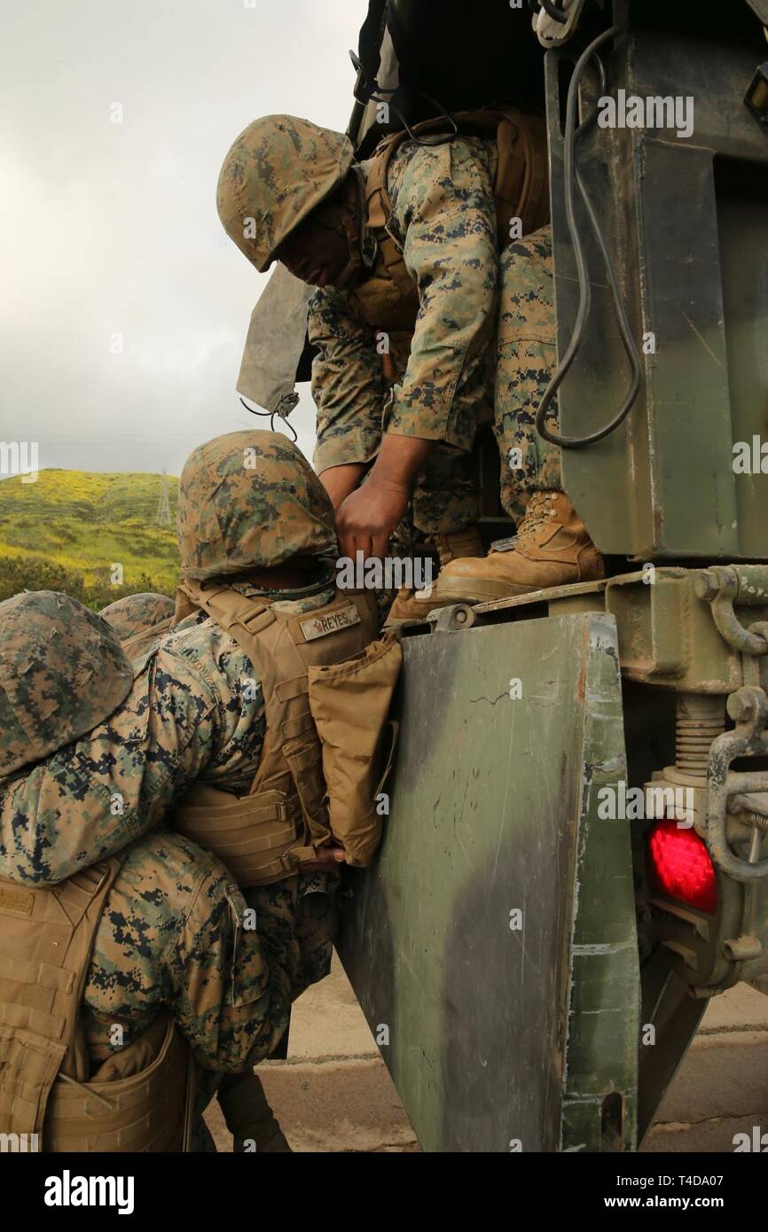 U.S. Marines with Alpha Company, 1st Transportation Support Battalion ...
