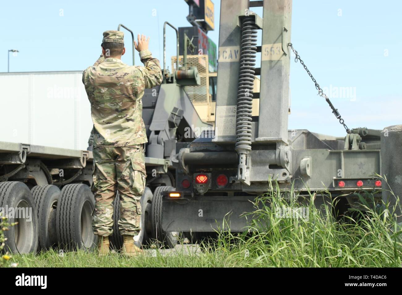 A 96th Transportation Company Soldier, 553rd Combat Sustainment Support ...