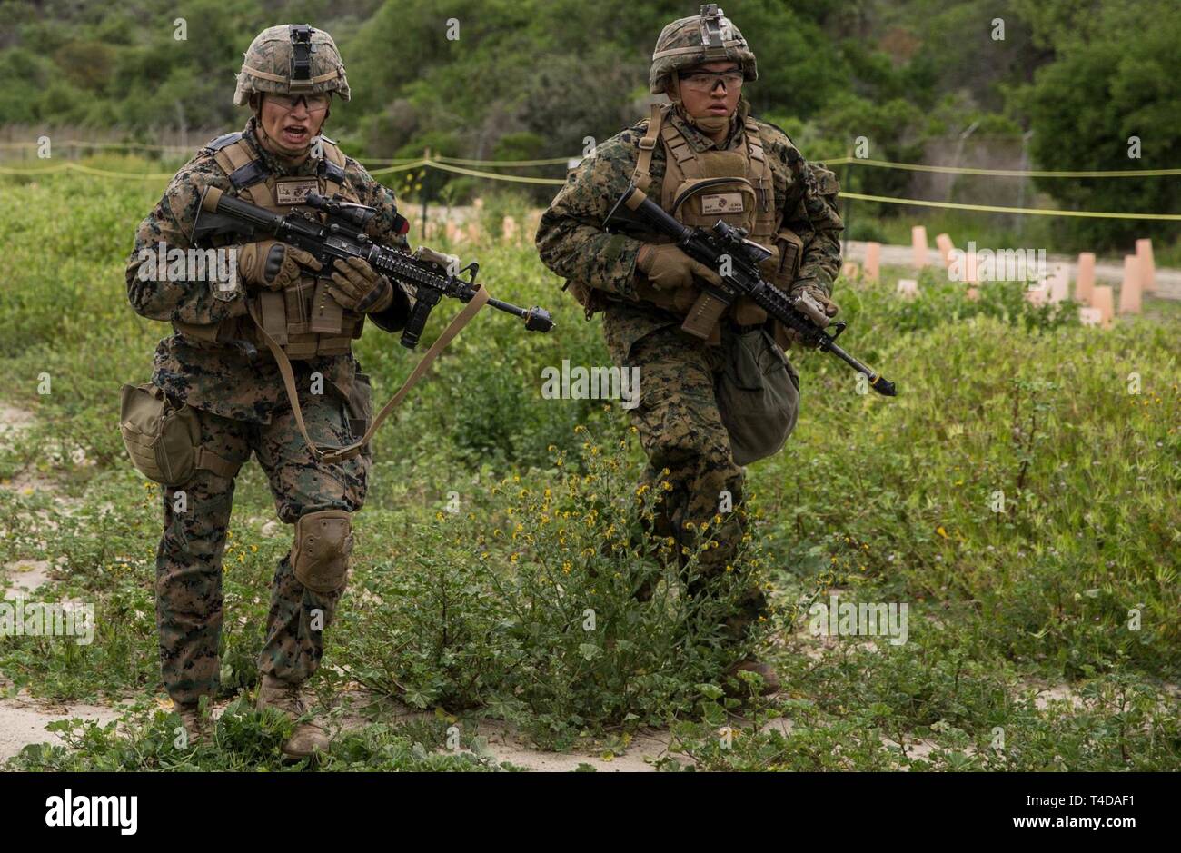 U.S. Marine Corps Lance Cpl. Aidan Zepeda, left, and Pfc. Jeffrey ...