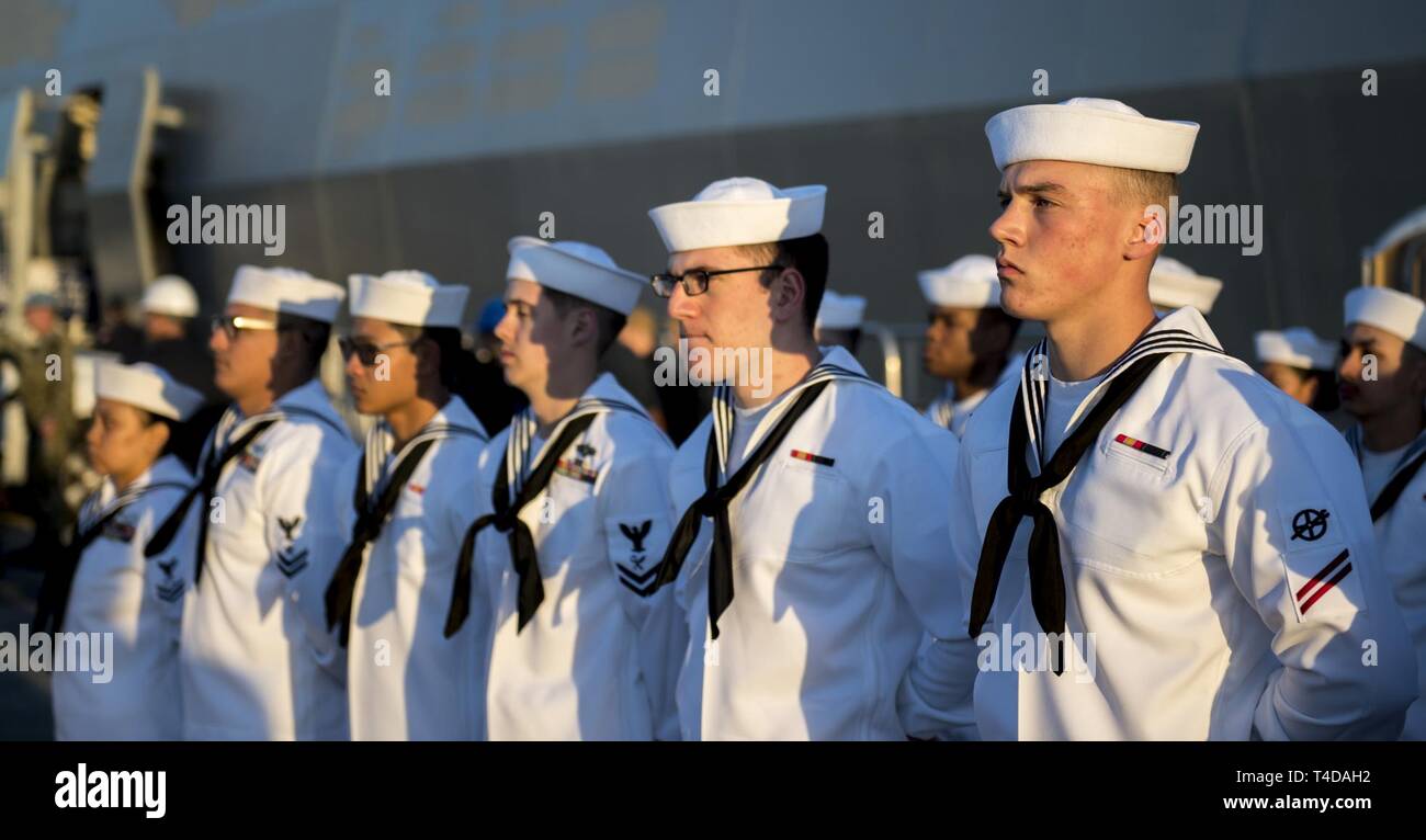 DIEGO (March 22, 2019) Fireman Apprentice Michael Mapes, assigned to ...