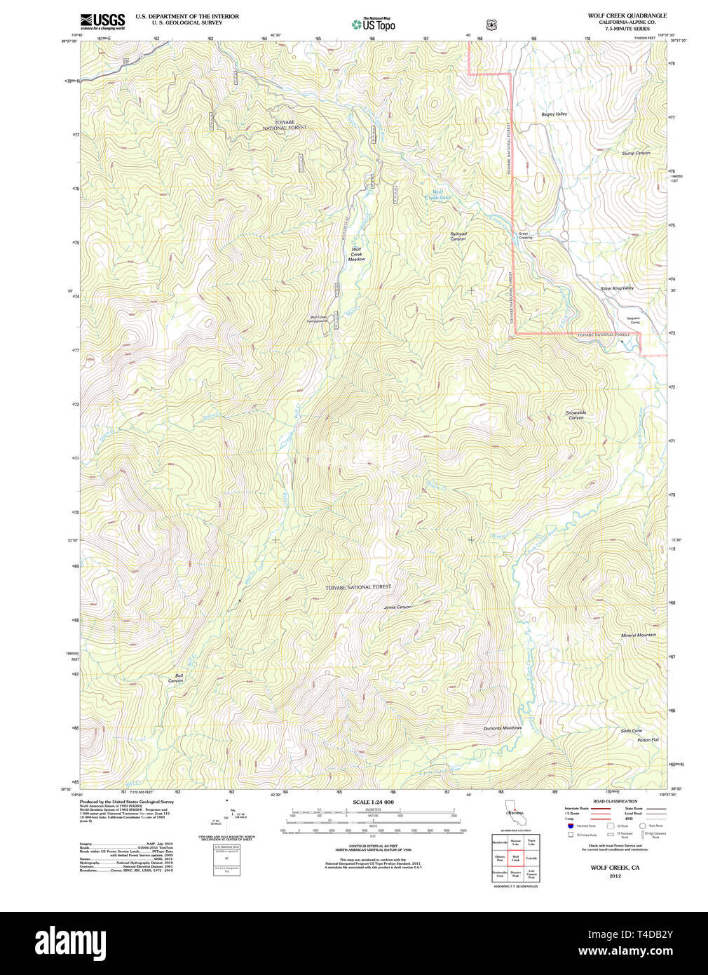Map of wolf creek hi-res stock photography and images - Alamy