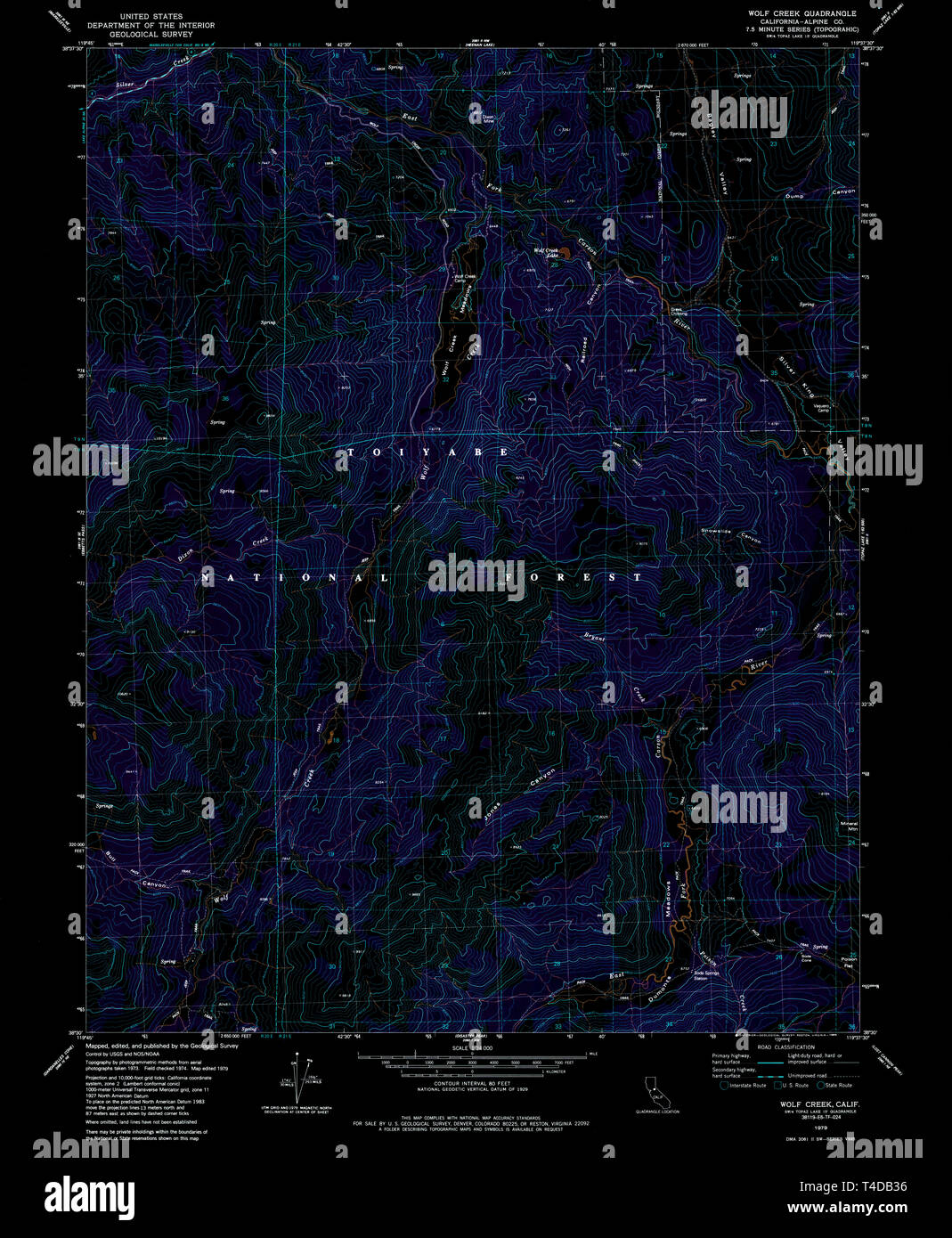 Map of wolf creek hi-res stock photography and images - Alamy