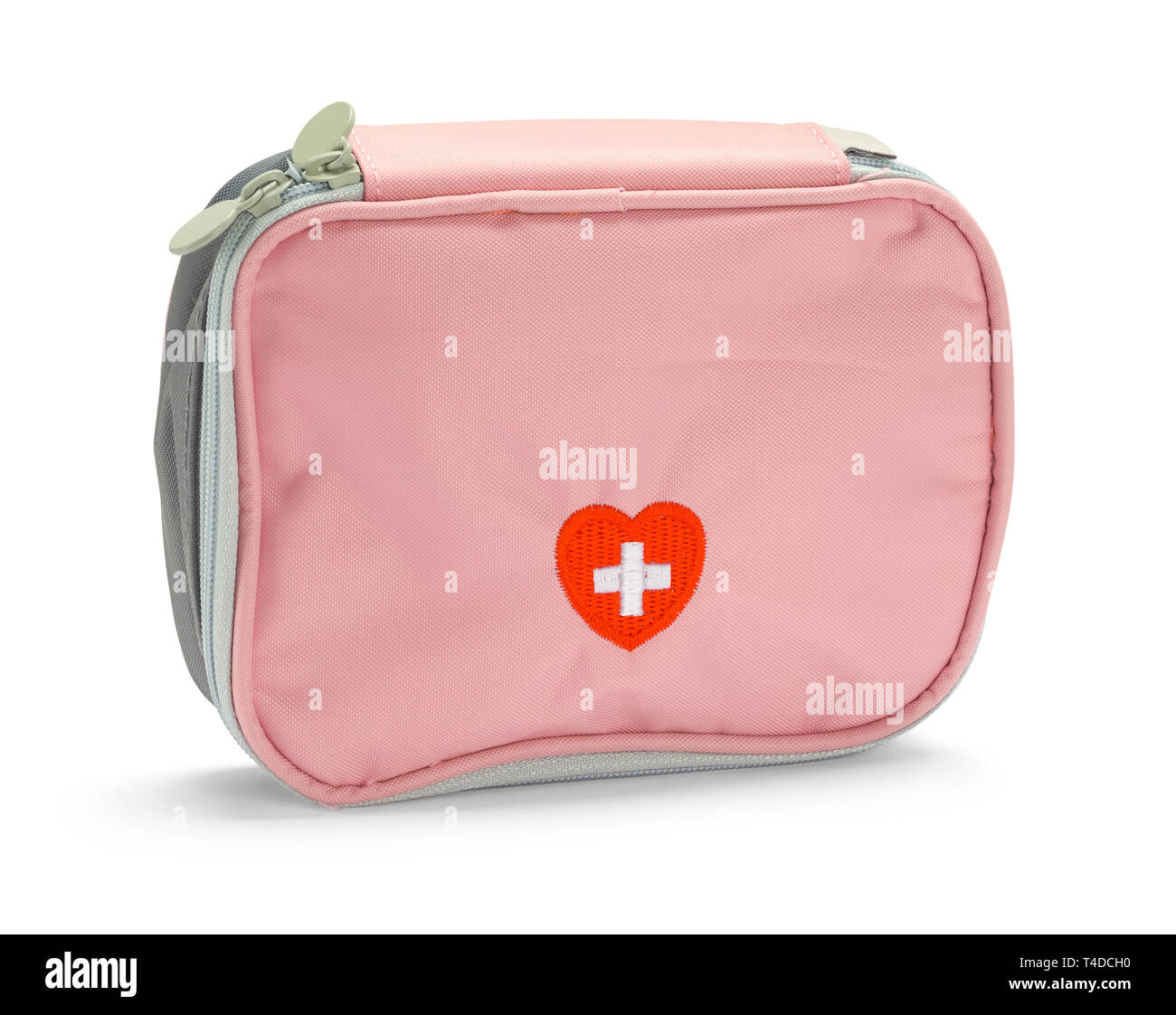 Pink First Aid Kit Isolated on White Background Stock Photo - Alamy