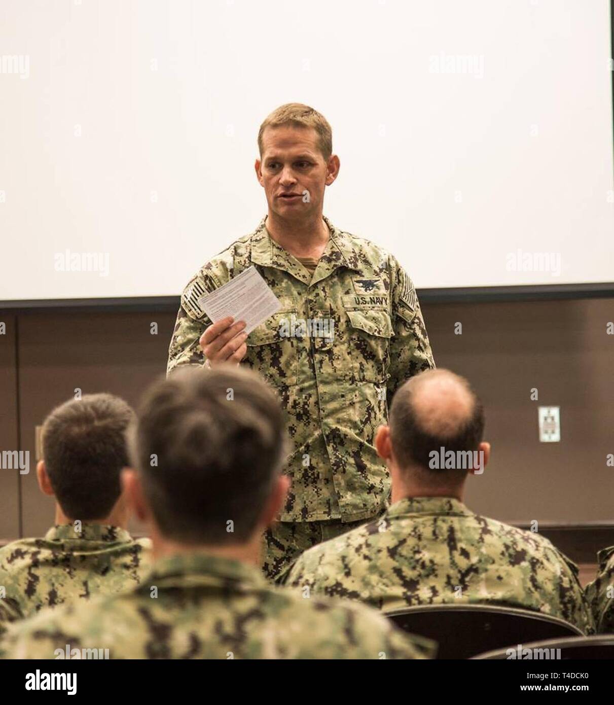 Capt. Joshua Lasky, Naval Special Warfare Group 4 commodore, paid a ...