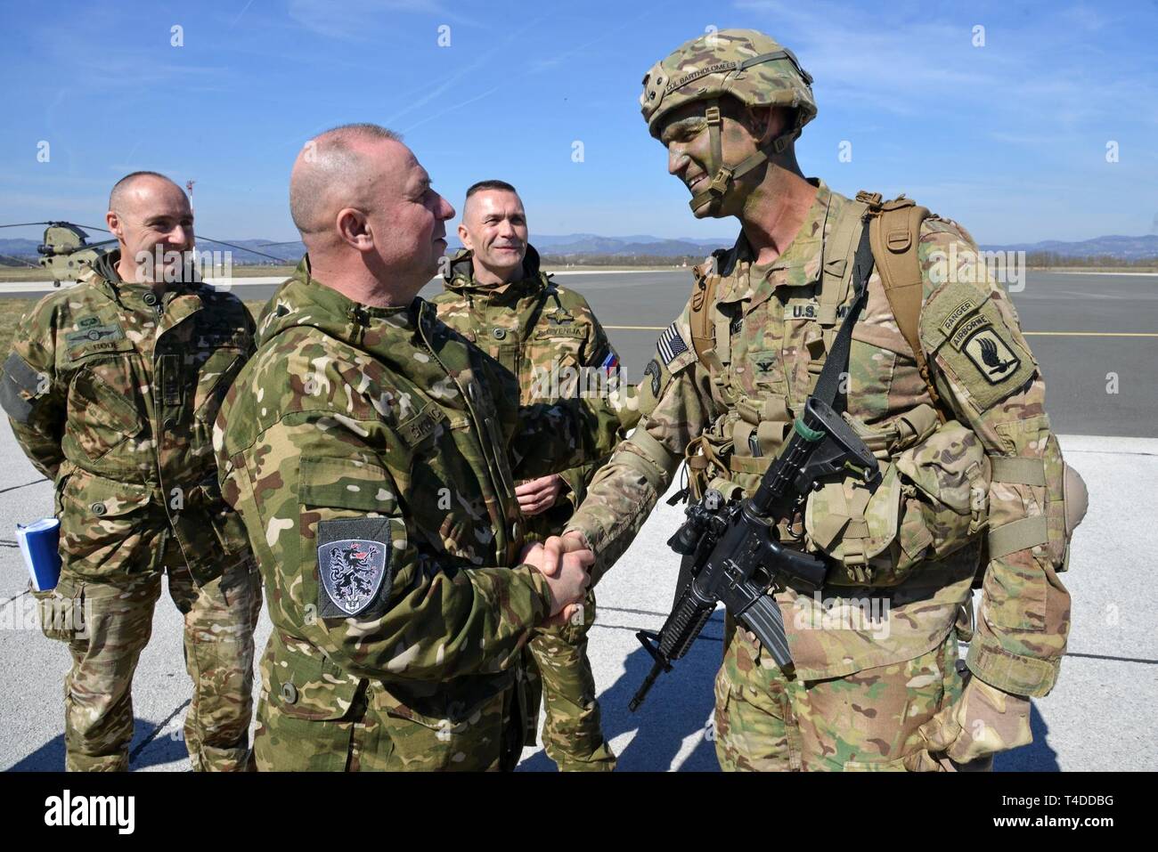 Brig. Gen. Miha Skerbinc (left), commander of the Slovenian Armed ...
