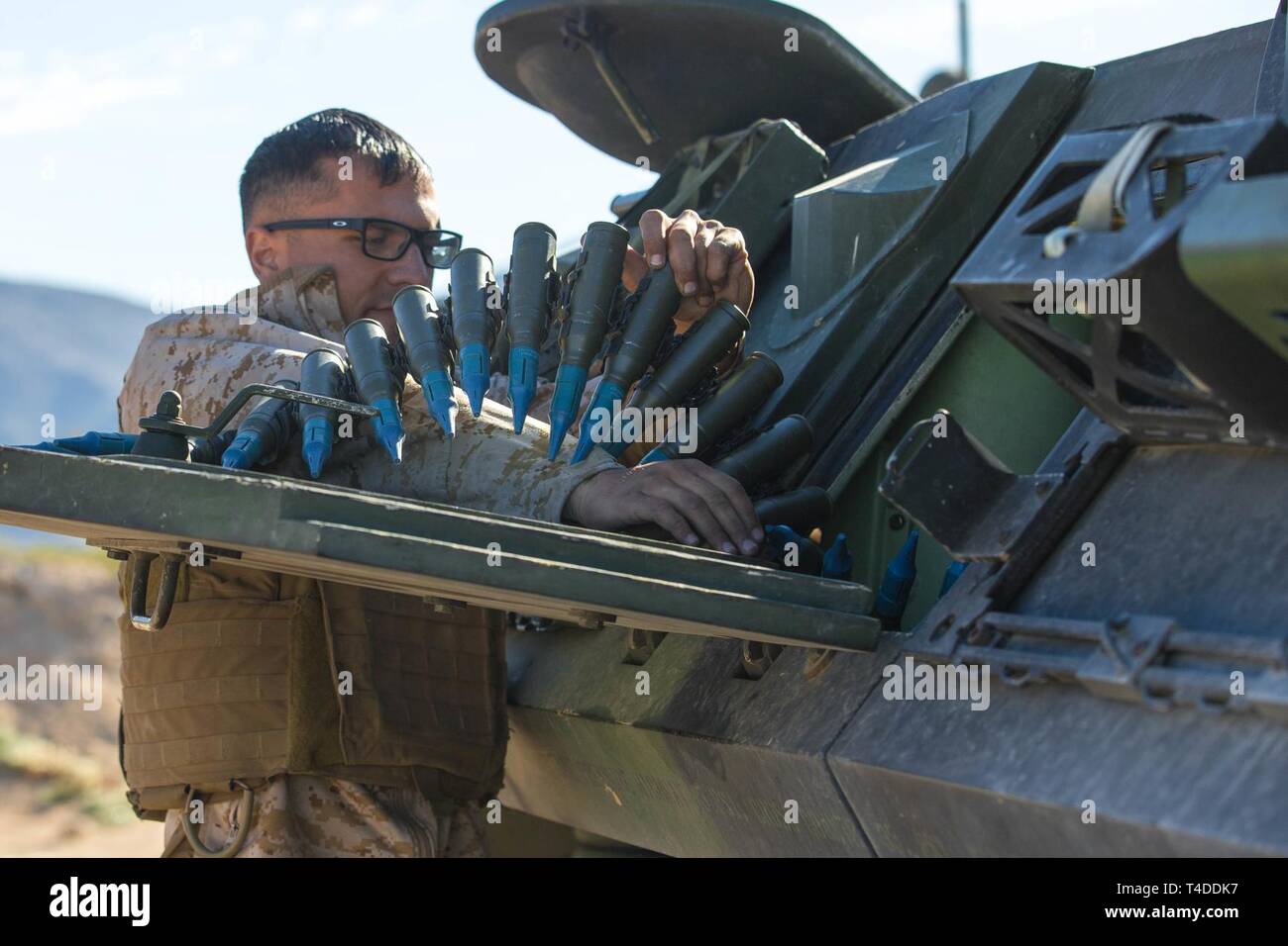 U.S. Marine Corps Sgt. Gary Snead, a light armor vehicle Marine with ...