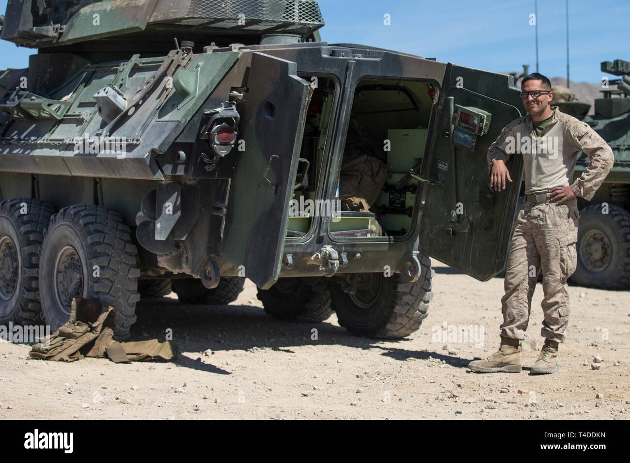 U.S. Marine Corps Sgt. Gary Snead, a light armor vehicle Marine with ...