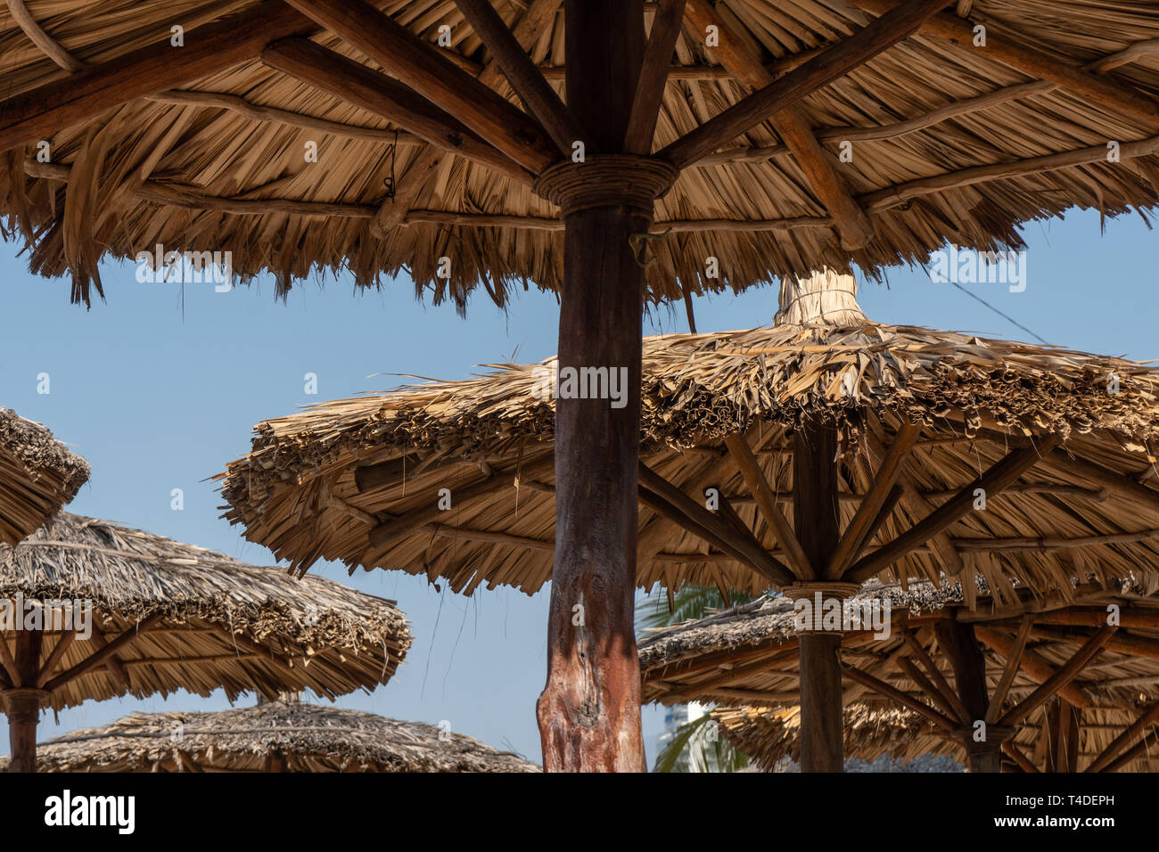 Mexican palapas at Acapulco Stock Photo - Alamy