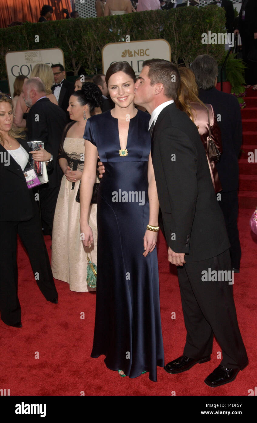 LOS ANGELES, CA. January 25, 2004: JORJA FOX & GEORGE EADES at the 61st ...