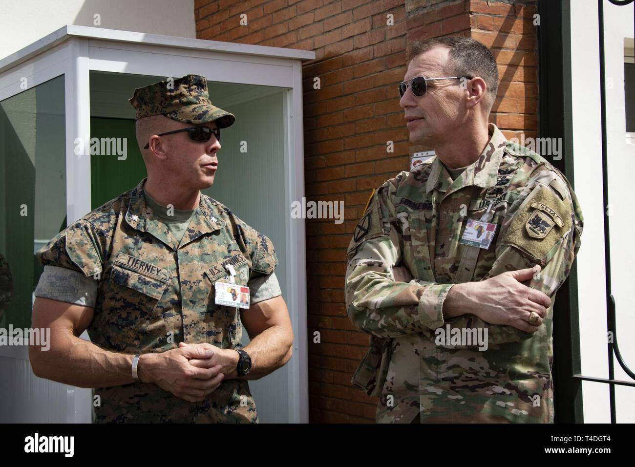 Brigadier Gen. Eric Folkestad (right), the U.S. Army Africa deputy ...