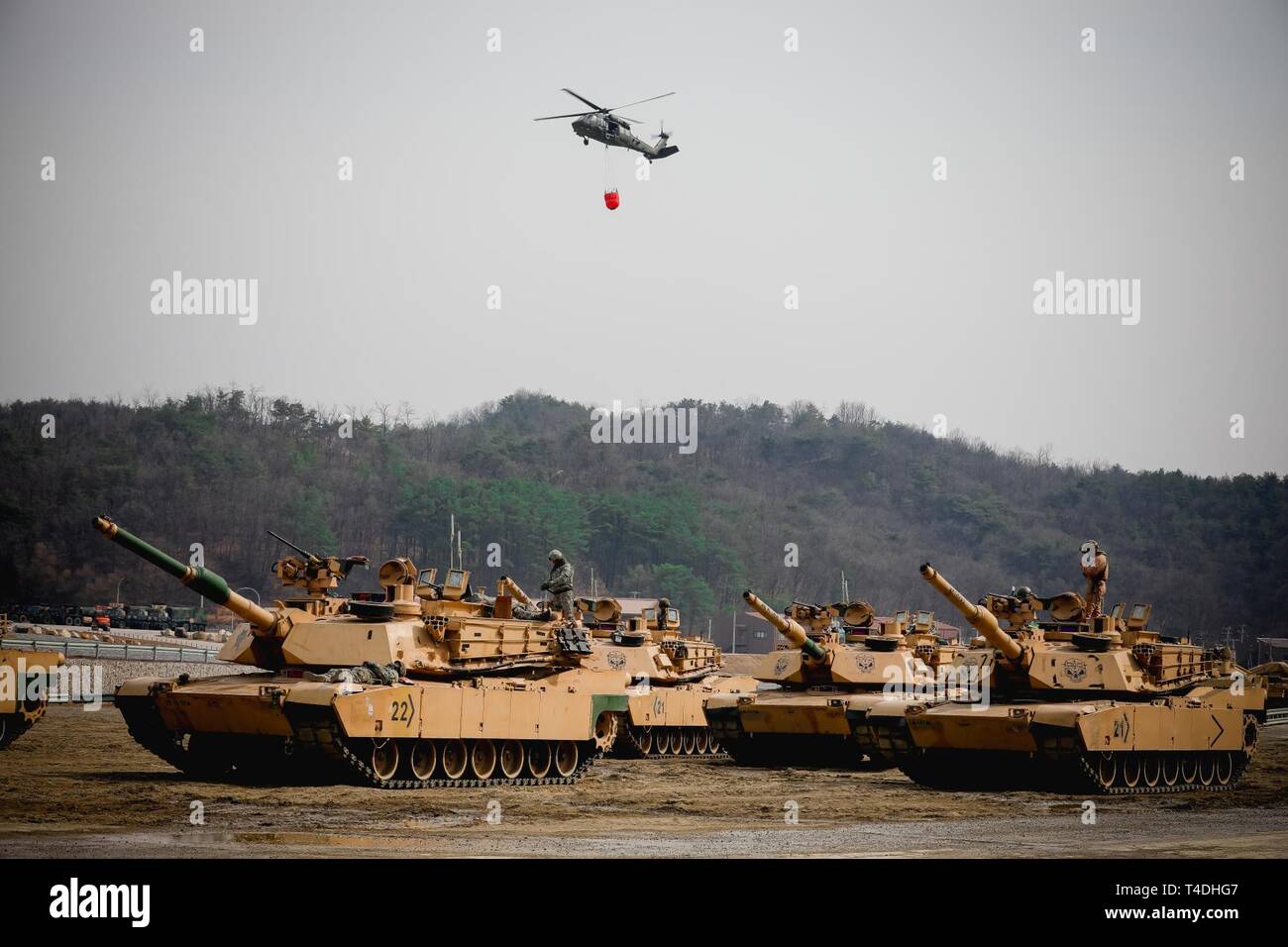 RODRIGUEZ LIVE FIRE COMPLEX, Republic of Korea -- Tank crews with 1st ...