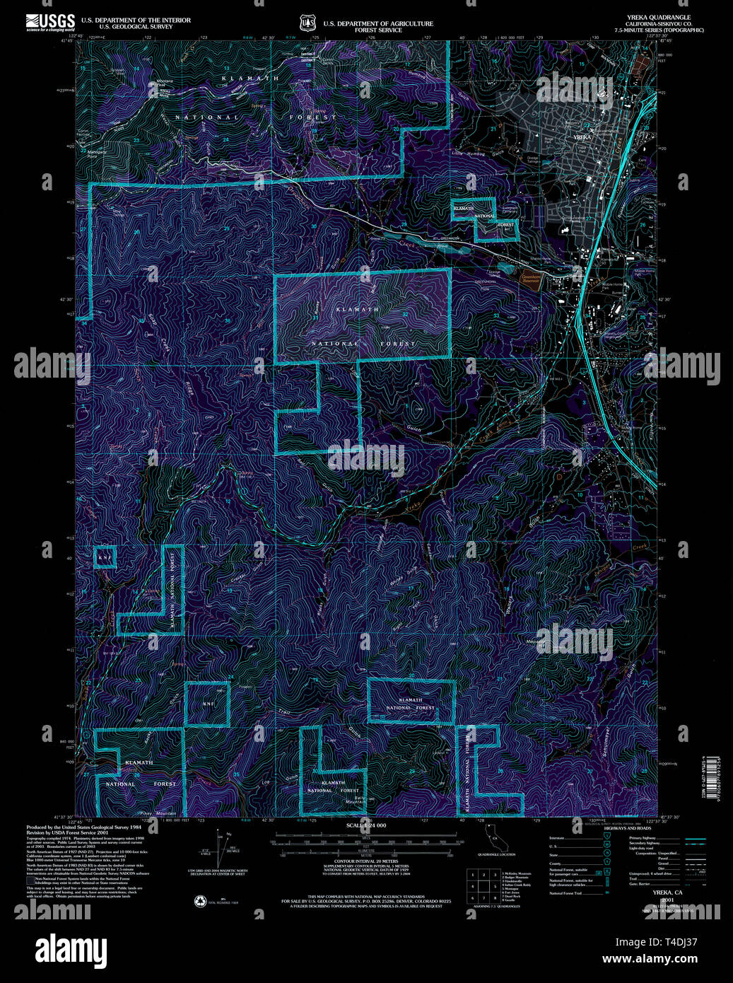 Yreka map hi-res stock photography and images - Alamy