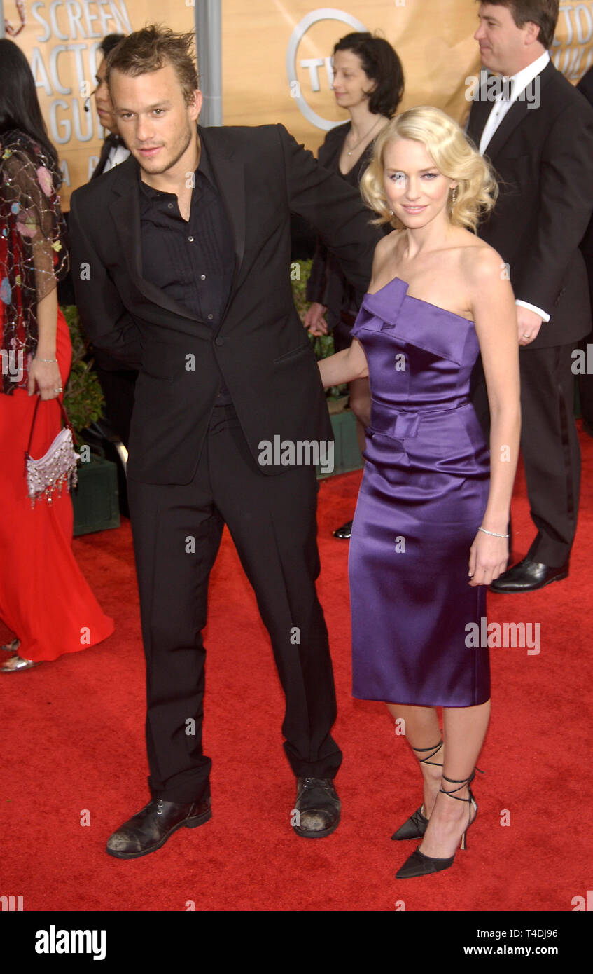 LOS ANGELES, CA. February 22, 2004: NAOMI WATTS & HEATH LEDGER at the ...