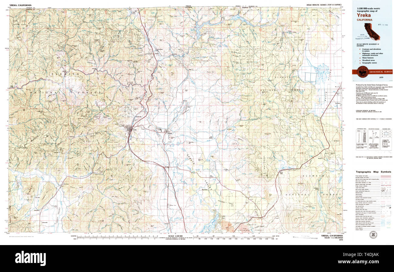 Map of yreka hi-res stock photography and images - Alamy