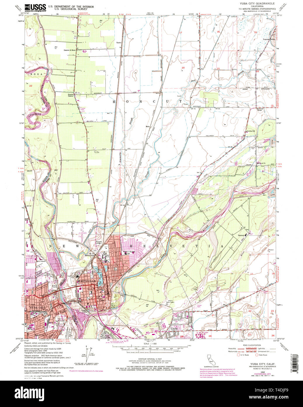 Yuba map hi-res stock photography and images - Alamy