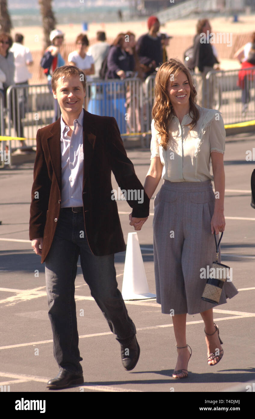 LOS ANGELES, CA. February 28, 2004: HILARY SWANK & husband CHAD LOWE at ...