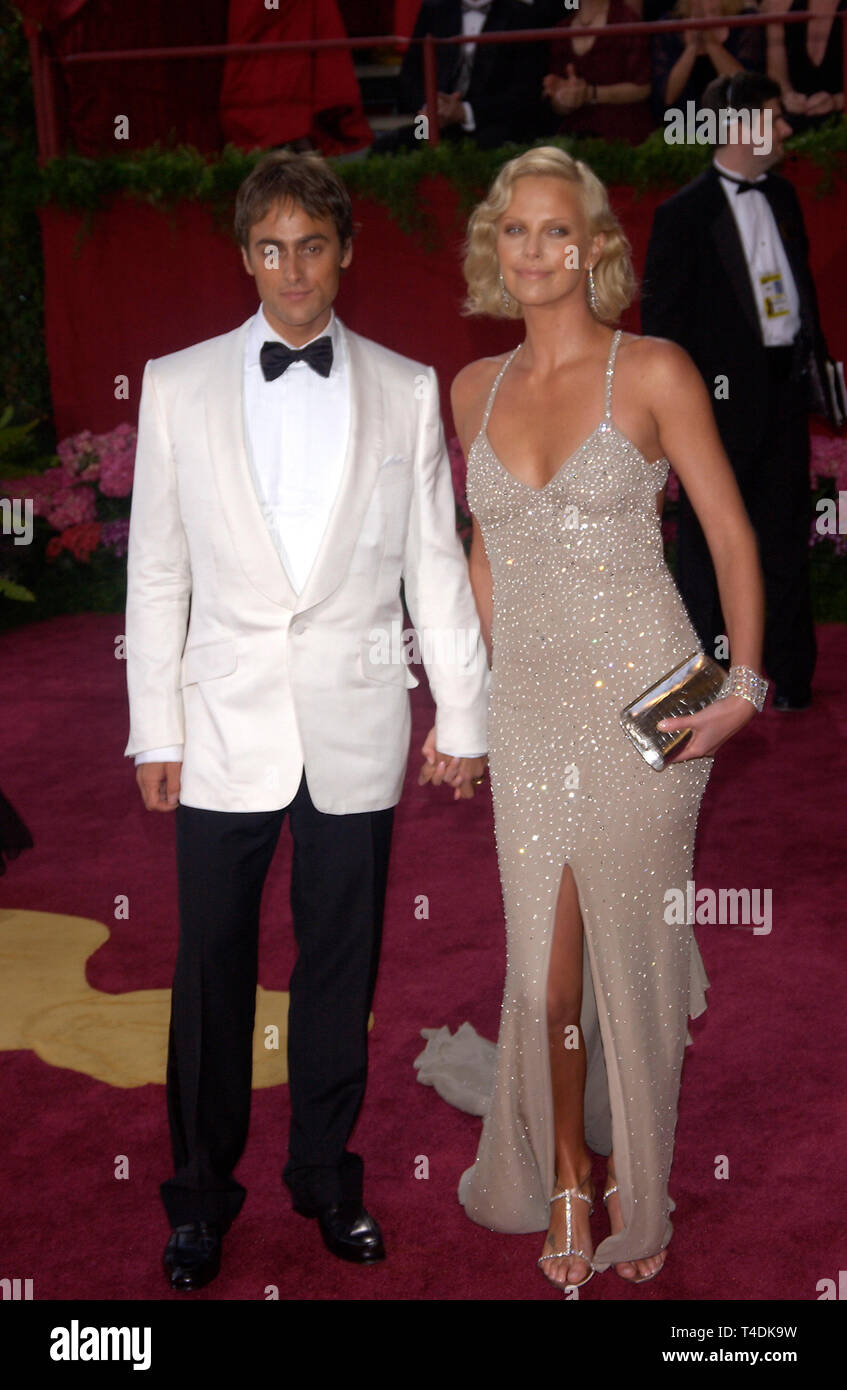 LOS ANGELES, CA. February 29, 2004: CHARLIZE THERON & boyfriend STUART ...