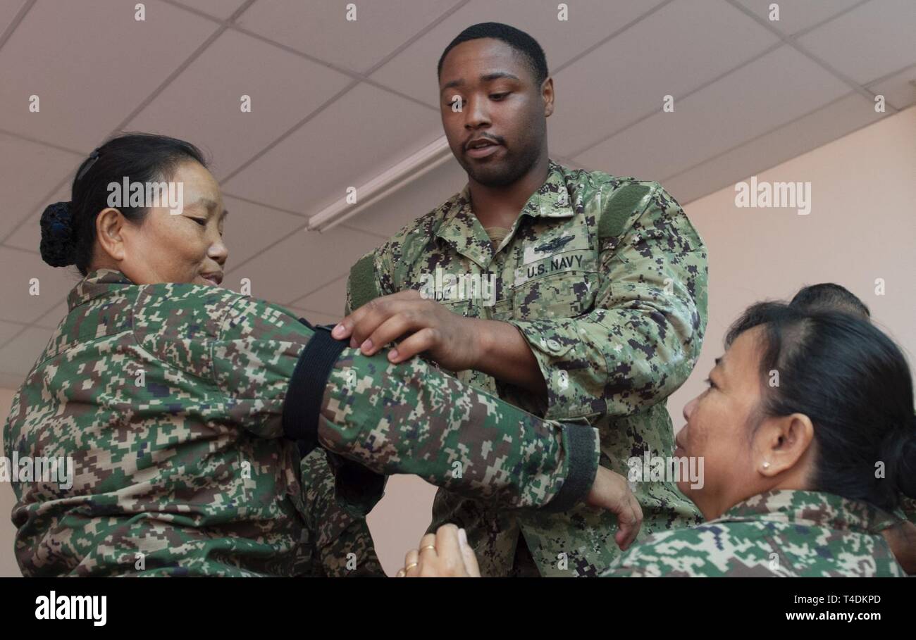 Malaysia (April 1, 2019) – U.S. Navy Hospital Corpsman 3rd Class Josef ...