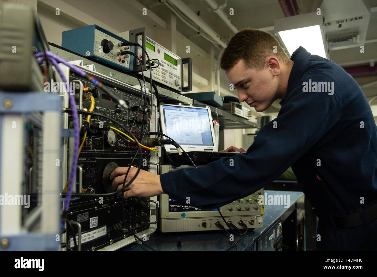 U.S. Navy Aviation Electronics Technician Airman Richard Dell, from ...