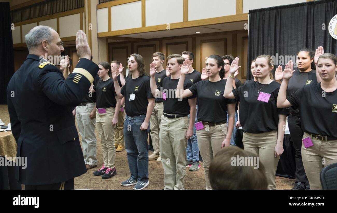 Gen. Gus Perna, commander of Army Materiel Command, administers the ...