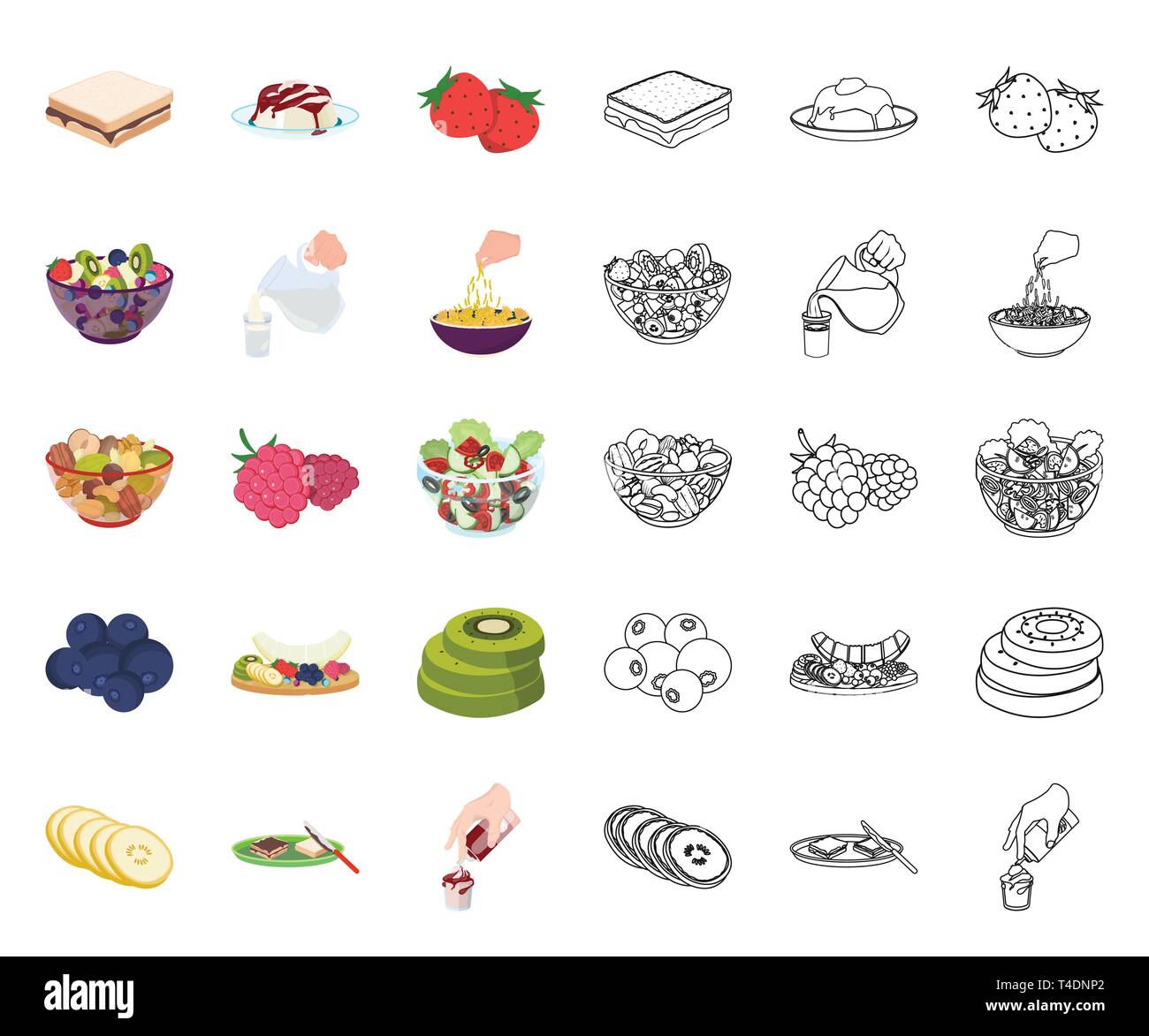 Dessert fragrant cartoon,outline icons in set collection for design ...