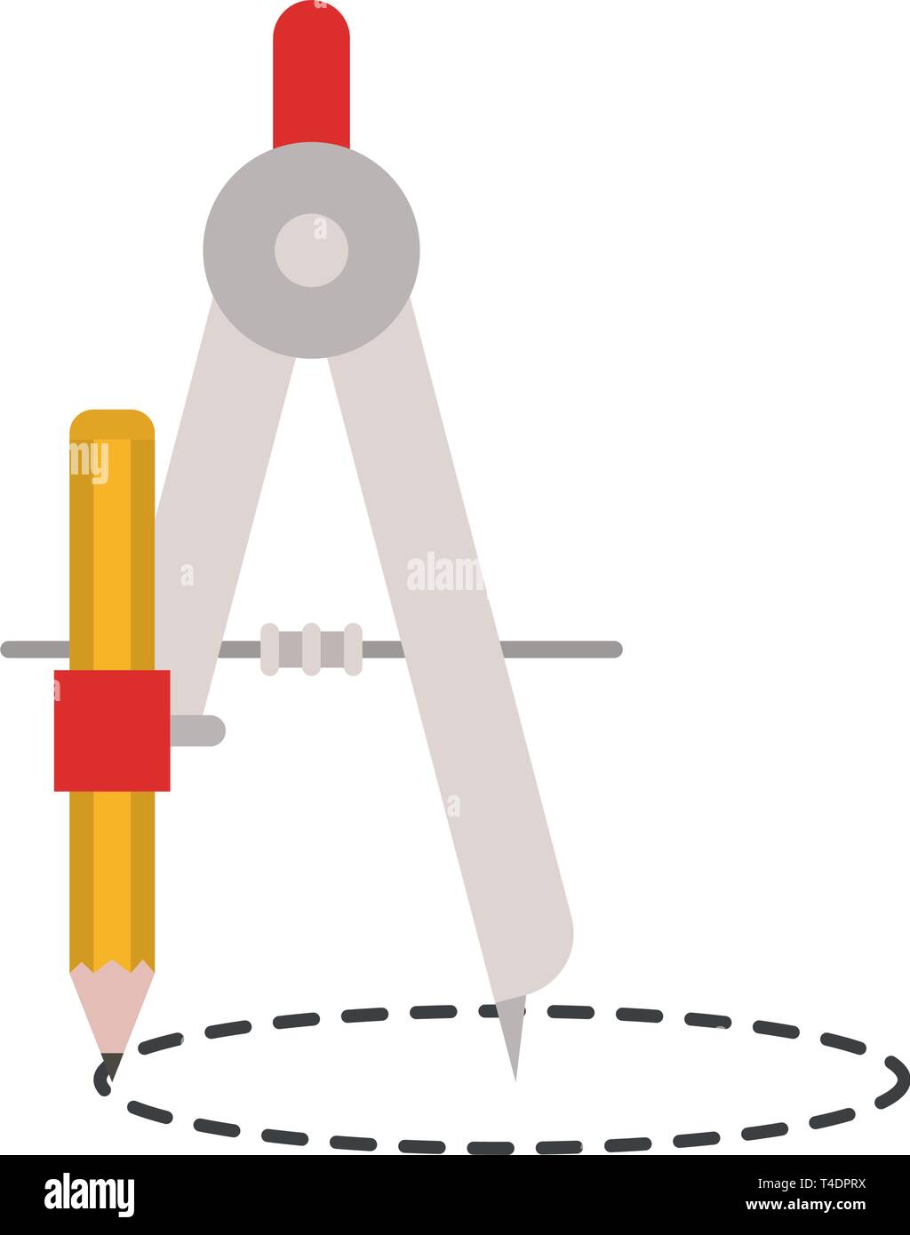 Cartoon compass geometry drawing school Stock Vector Images - Alamy